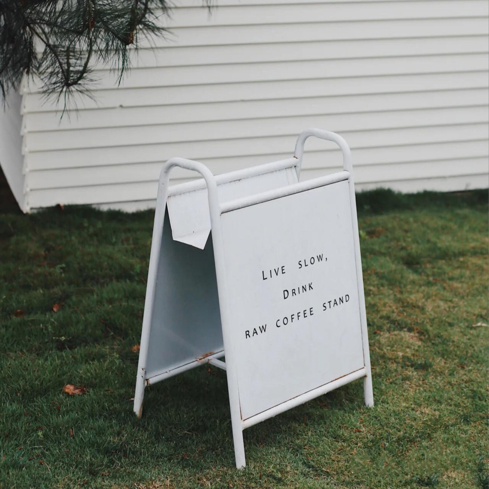Modern Metal Standing Sign - Outdoor Business Signage - Custom A-frame ...
