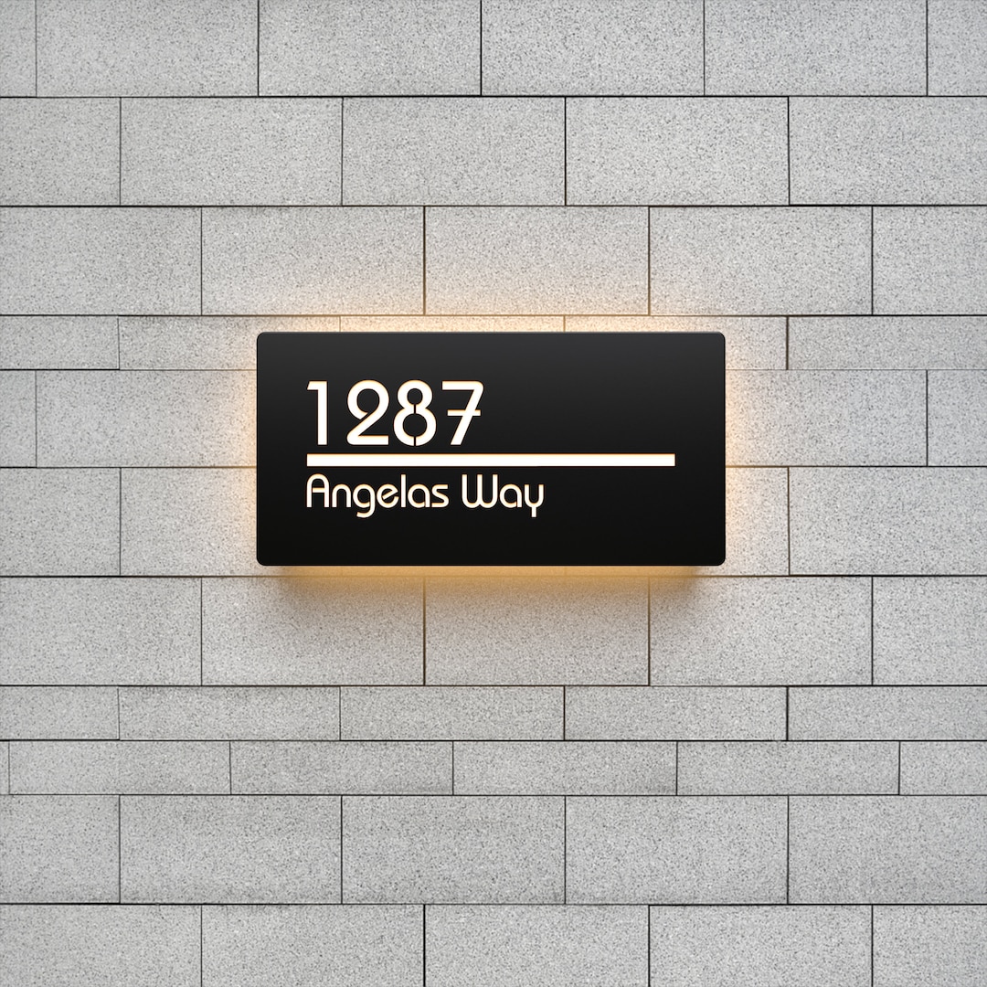 Led House Number Signage,3d Led Light Sign,street Address Led Signboard ...