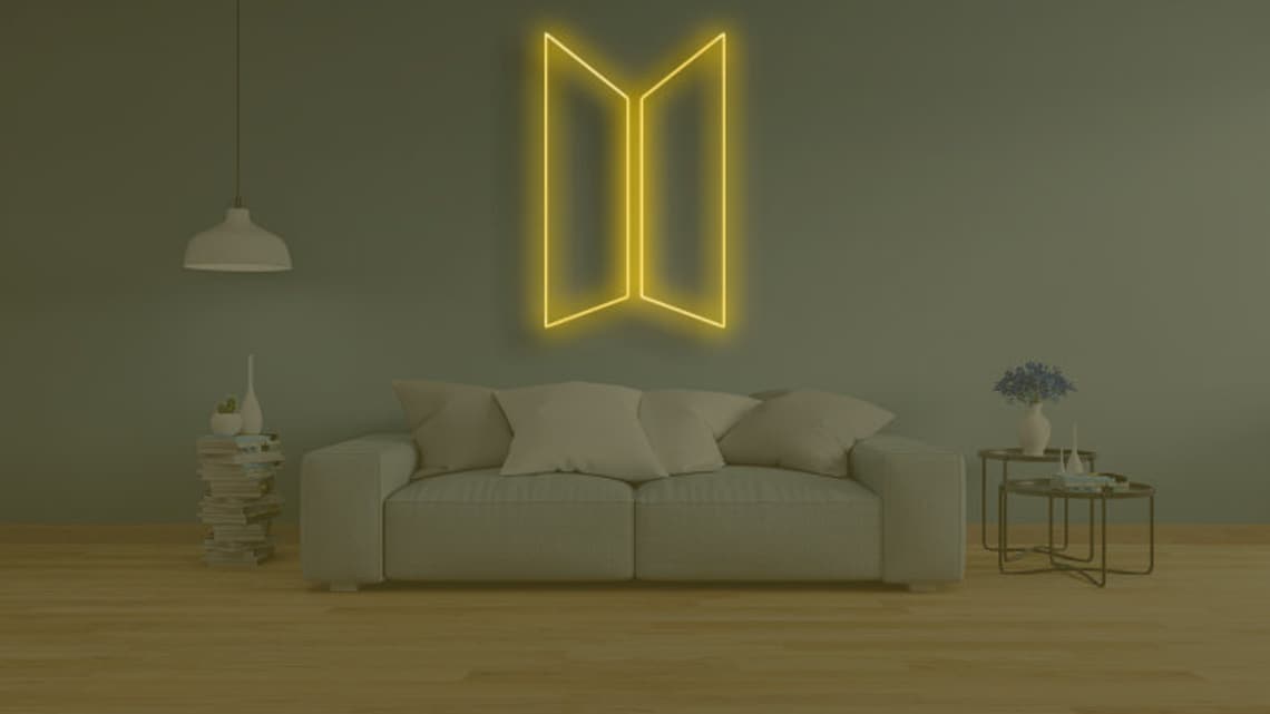 BTS Logo Neon Signilluminated Sign100% Handmade Neon - Etsy