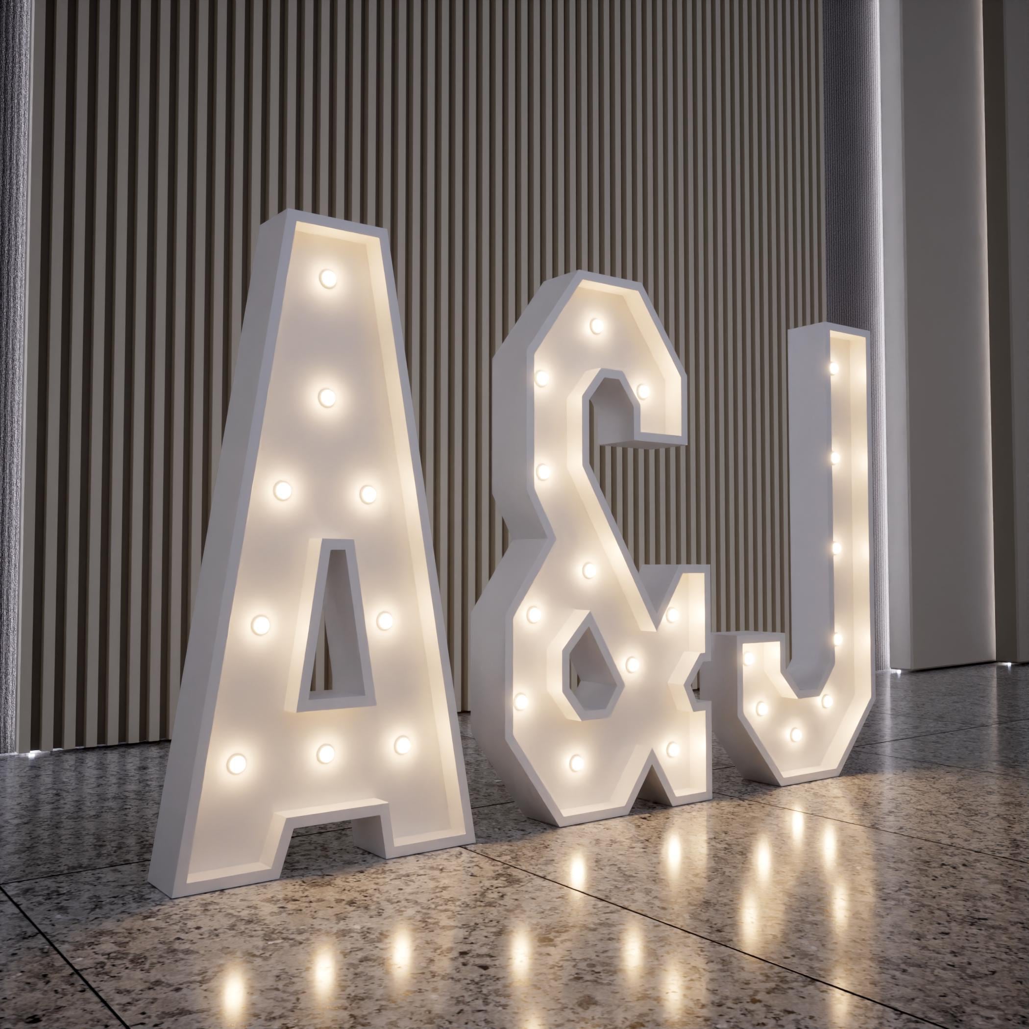 Marquee Numbers - 2ft/3ft/4ft LED Light up Digits, Battery or Plug-in ...