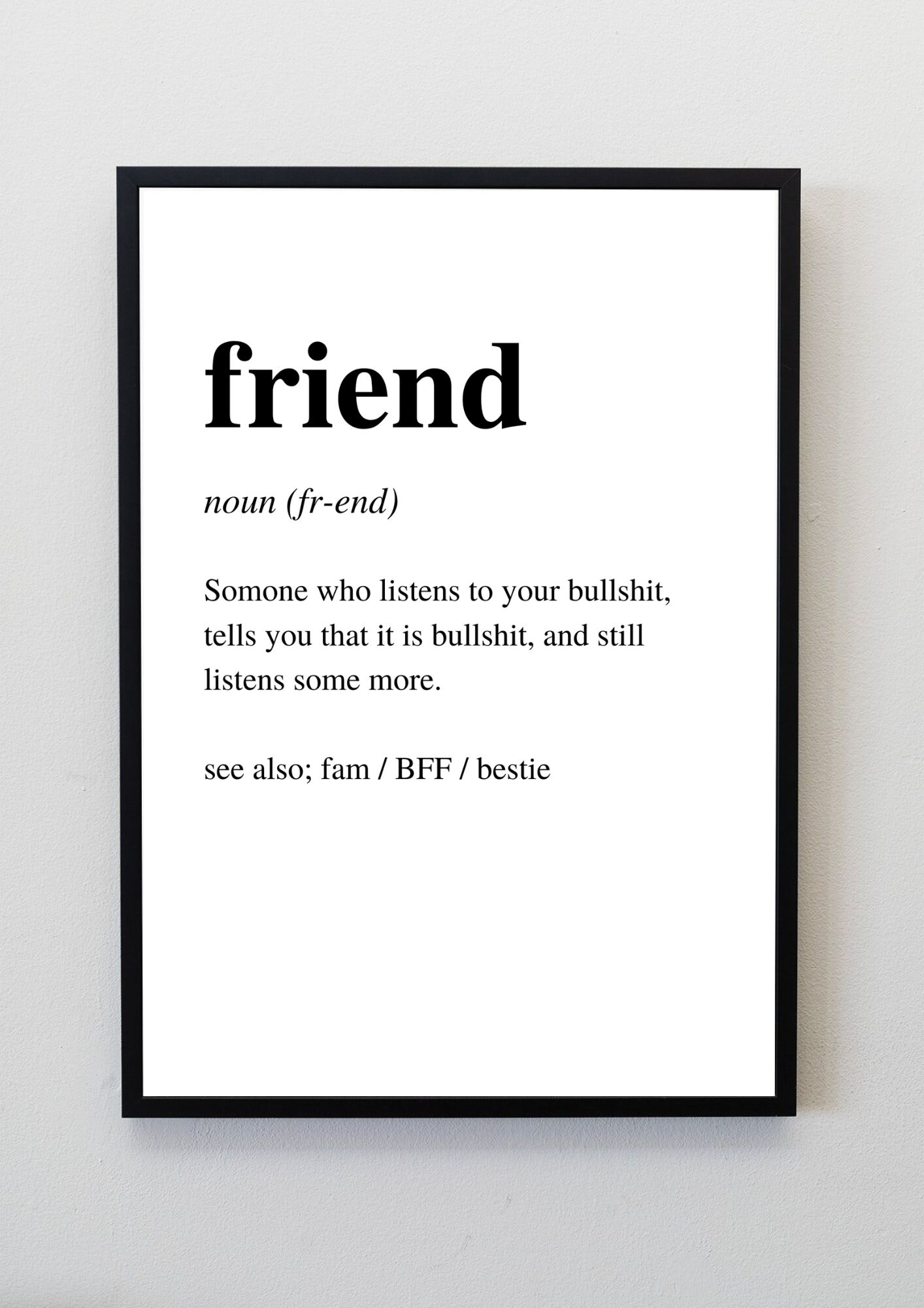 FRIEND A4 Digital Download - Etsy