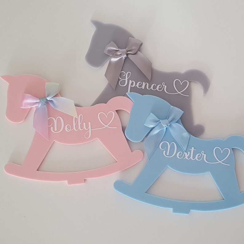 Personalised Rocking Horse Plaque, Freestanding Rocking Horse Sign ...