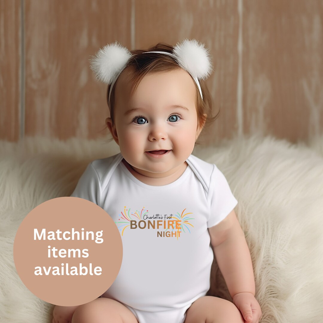 Personalised First Bonfire Night Bodysuit, My 1st Bonfire Night Day Bib ...