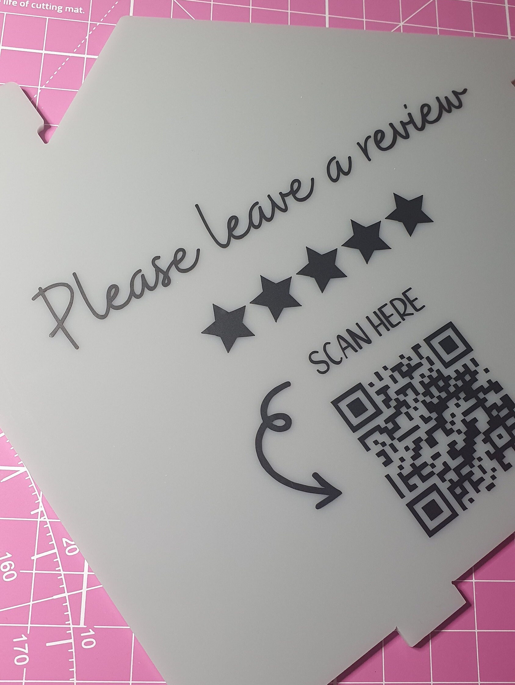 Personalised QR Code House Plaque, Freestanding Home Sign, Leave a ...