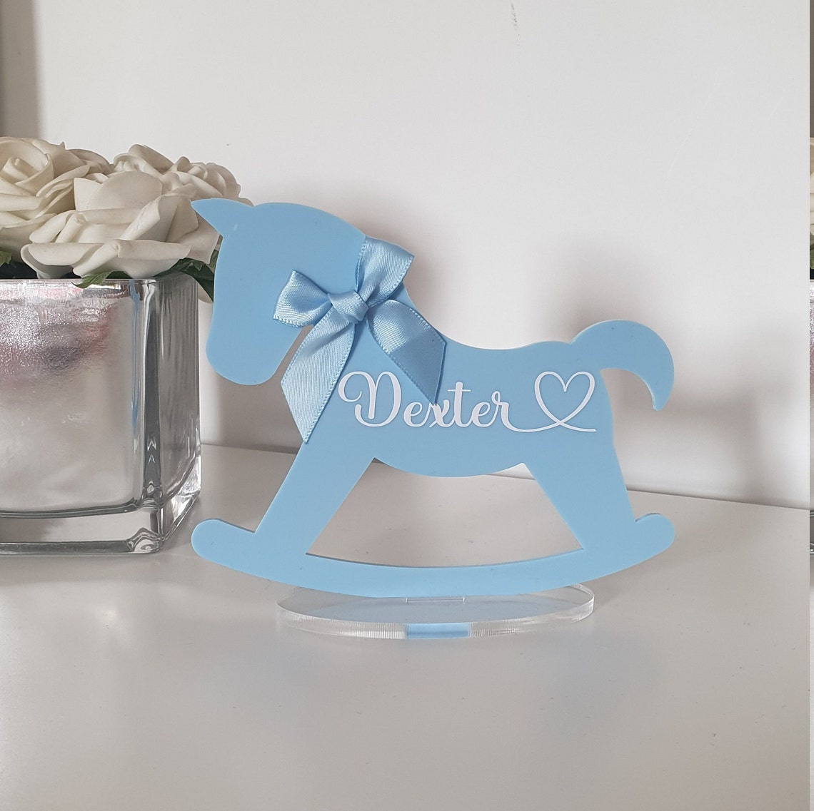 Personalised Rocking Horse Plaque, Freestanding Rocking Horse Sign ...