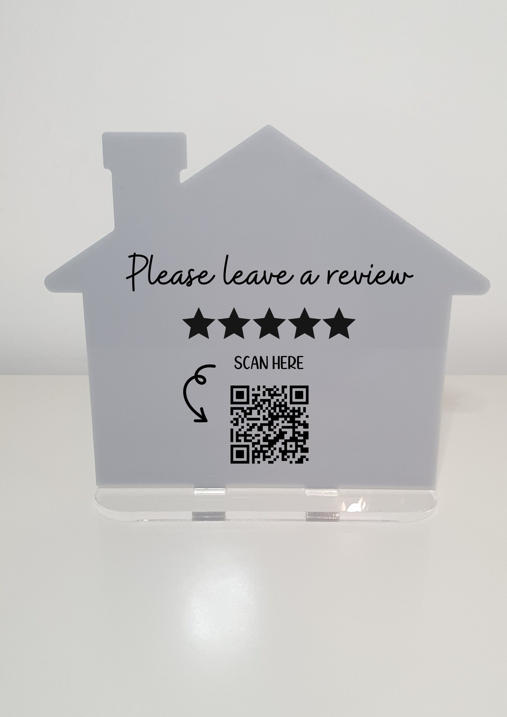 Personalised QR Code House Plaque, Freestanding Home Sign, Leave a ...
