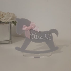 Personalised Rocking Horse Plaque, Freestanding Rocking Horse Sign ...