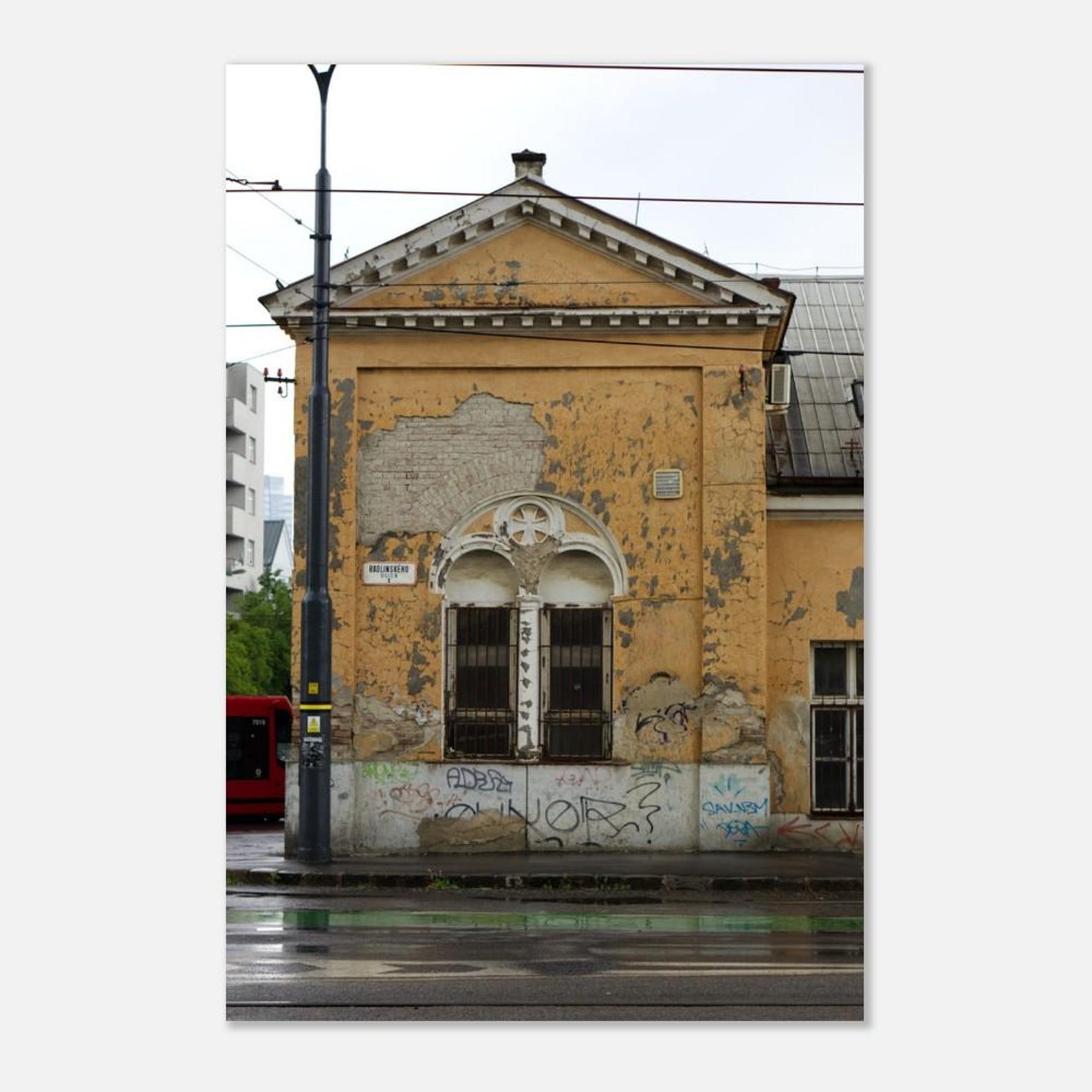 Neoclassical Old Building Print Bratislava Poster Print Old Street ...