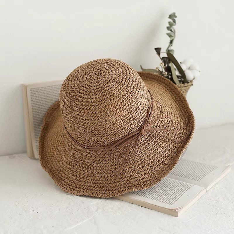 Shining/crochet Straw Hat/summer/minimalist Sun Hat/women - Etsy