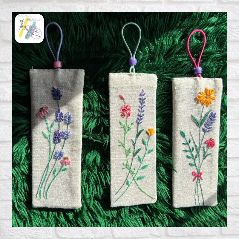 Embroidered Bookmark - Etsy
