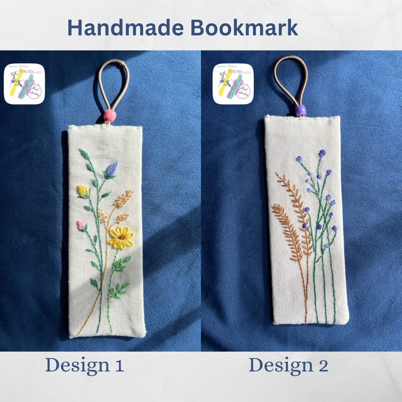 Embroidered Bookmark - Etsy