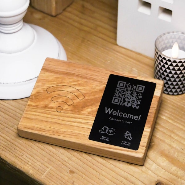 Wifi Sign Nfc and Qr Code - Etsy