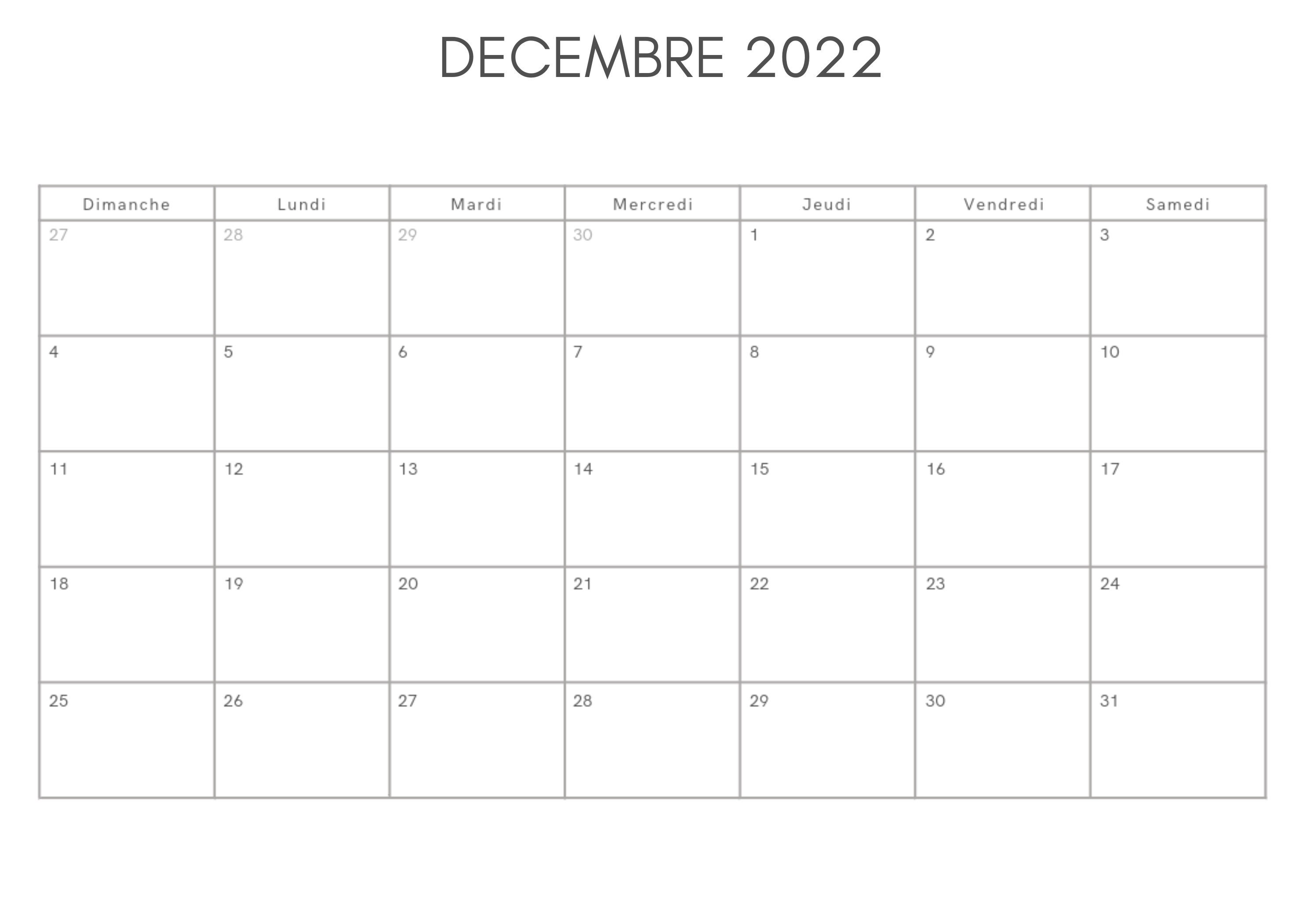 2022 Calendrier Mensuel à Télécharger Imprimable Monthly | Etsy