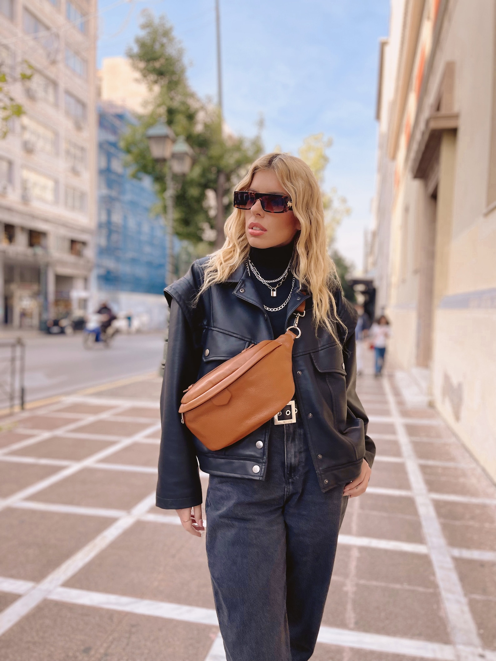 Oversized Leather Fanny Pack Leather Belt Bag Leather Bum - Etsy