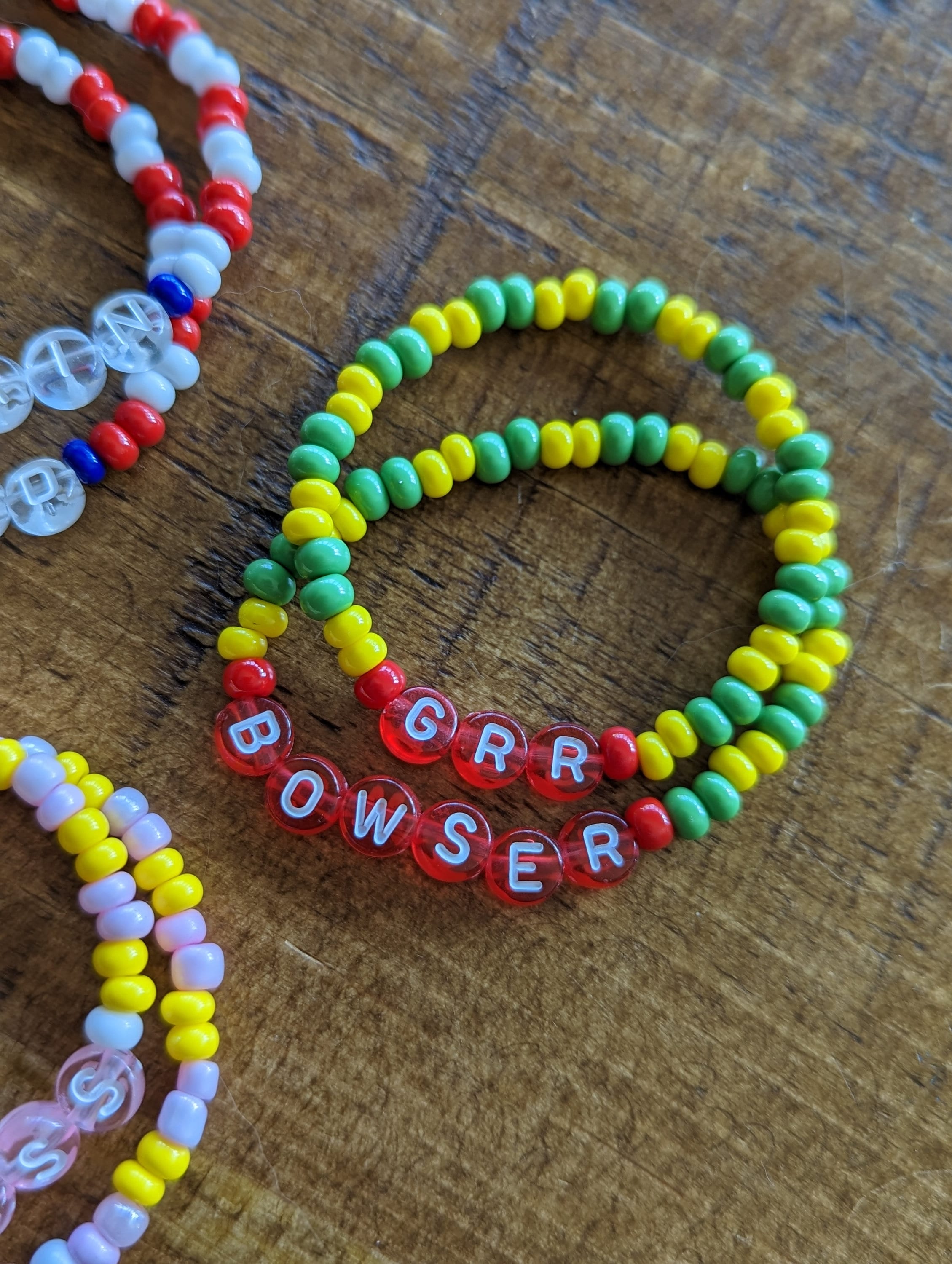 Super Mario Bros Movie Bracelets Luigi Yoshi Bowser Princess Peach Toad ...