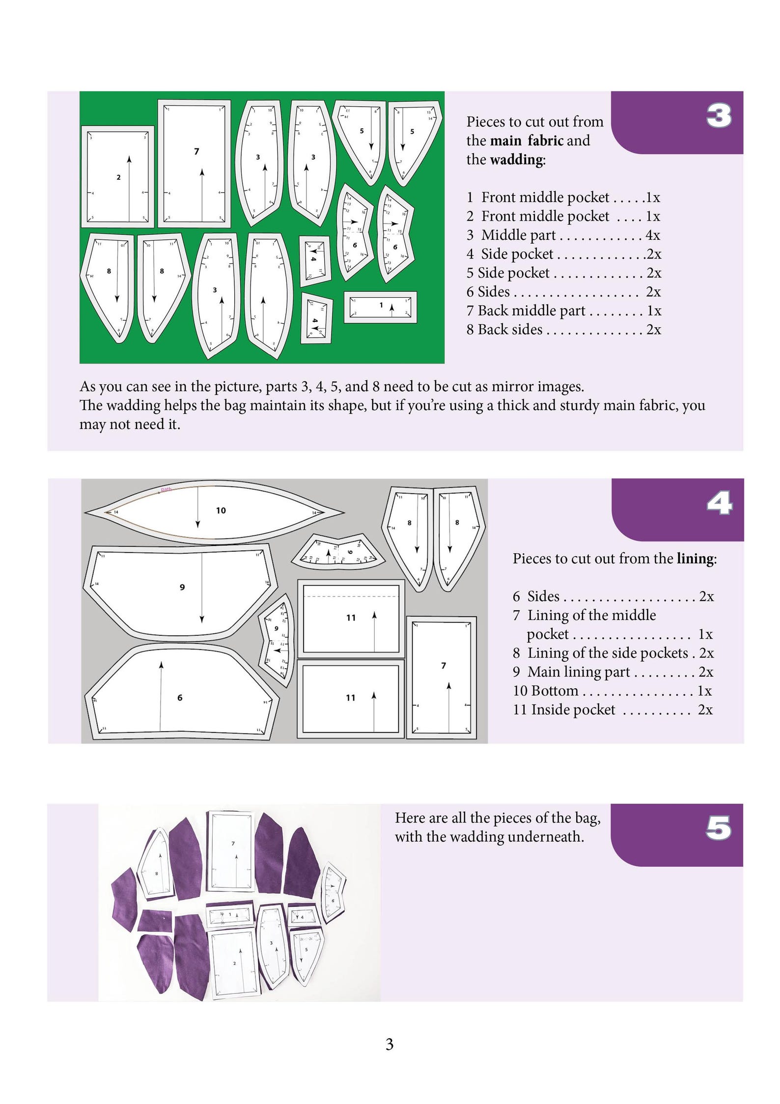 Croissant Bag Sewing Pattern PDF: Shoulder Bag With Pockets (A4/A0 ...