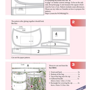 Evening Bag Sewing Pattern: Padded Lace Clutch, Bridal Bag (digital PDF ...