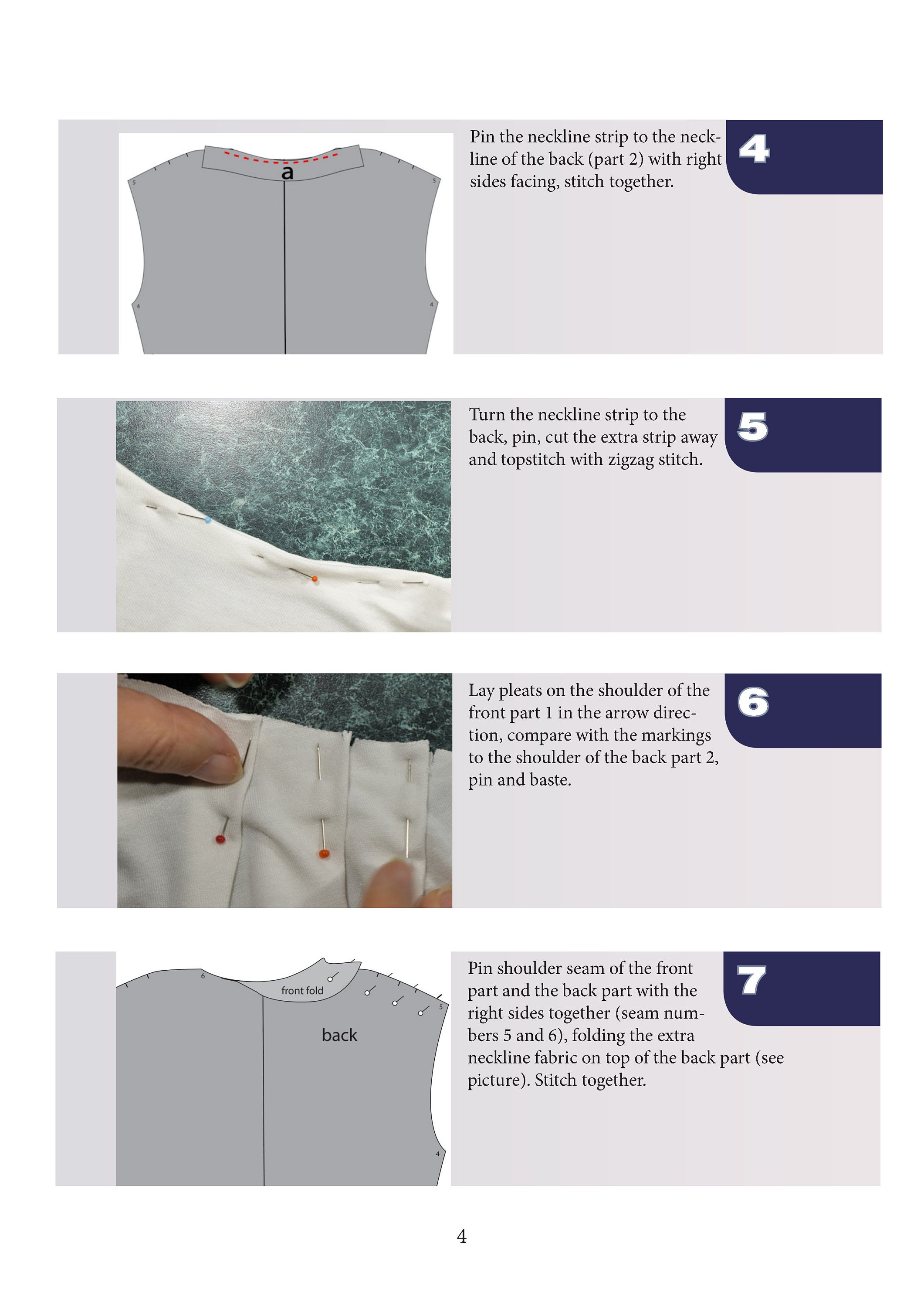 Jersey Top for Sewing PDF Digital Pattern / Knit Asymmetric - Etsy