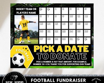 Calendar Fundraiser Pick A Date to Donate Soccer Team - Etsy