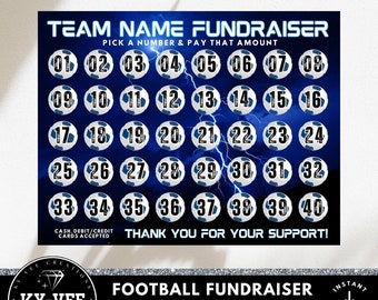 Color in My Football Fundraiser Flyer - Etsy