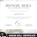 Printable Honor Roll Certificates, INSTANT DOWNLOAD, Certificate of ...