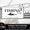Printable Fishing Gift Certificate Template, INSTANT DOWNLOAD, Editable ...