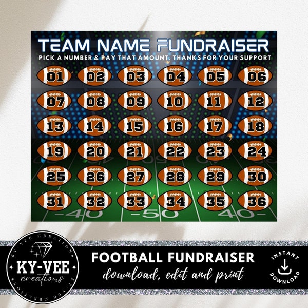 Football Fundraiser Template - Etsy