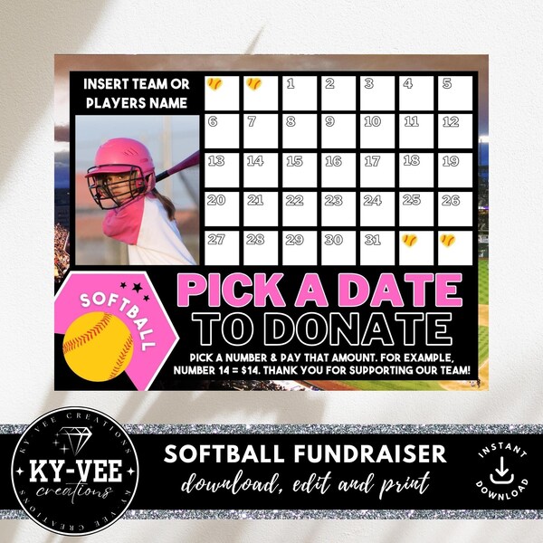 Softball Fundraiser Template - Etsy