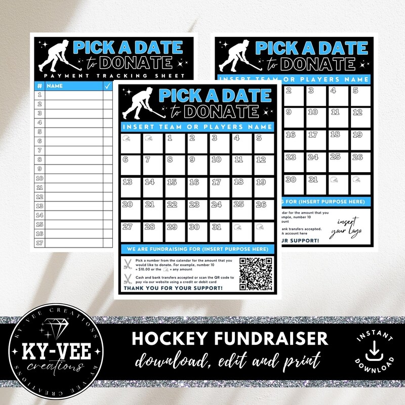 Hockey Fundraiser Flyer - Etsy