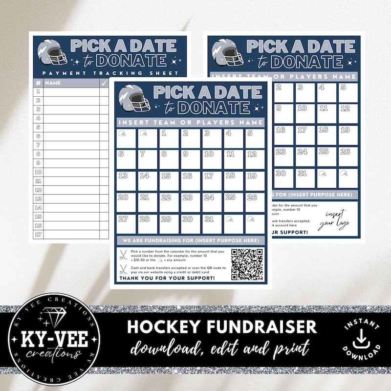 Hockey Fundraiser Flyer - Etsy