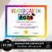 Kindergarten Graduation Certificate Template, INSTANT DOWNLOAD ...