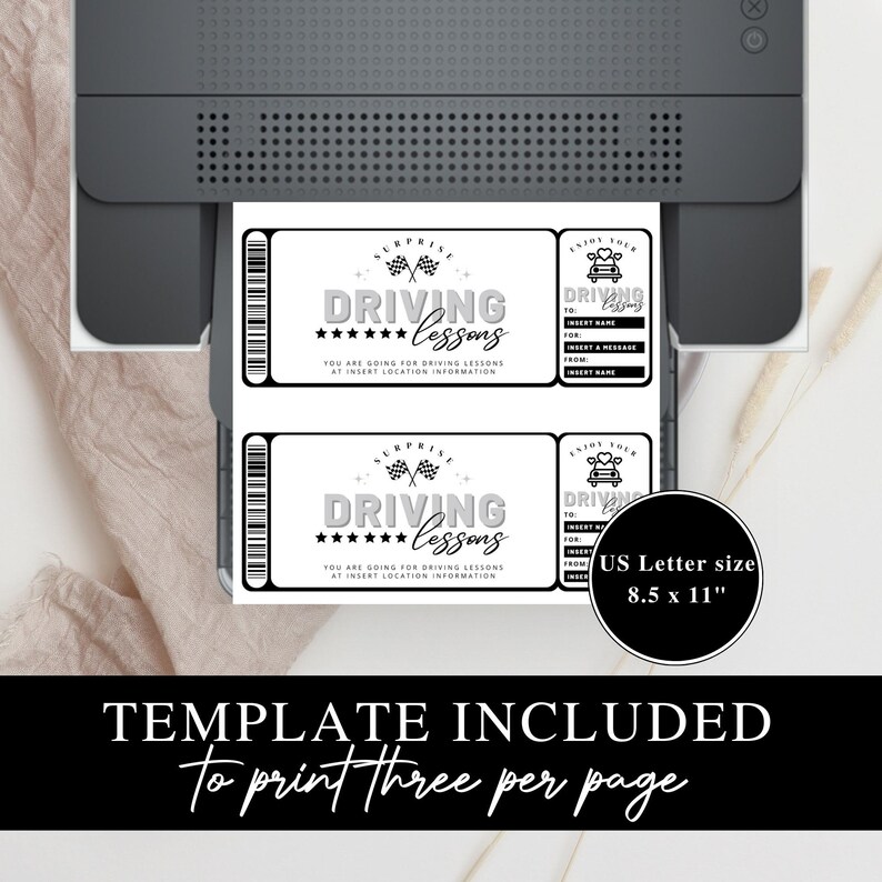 Driving Lesson Voucher Canva Template INSTANT DOWNLOAD - Etsy