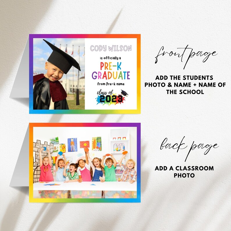 Pre-k Graduation Card INSTANT DOWNLOAD Certificate of - Etsy