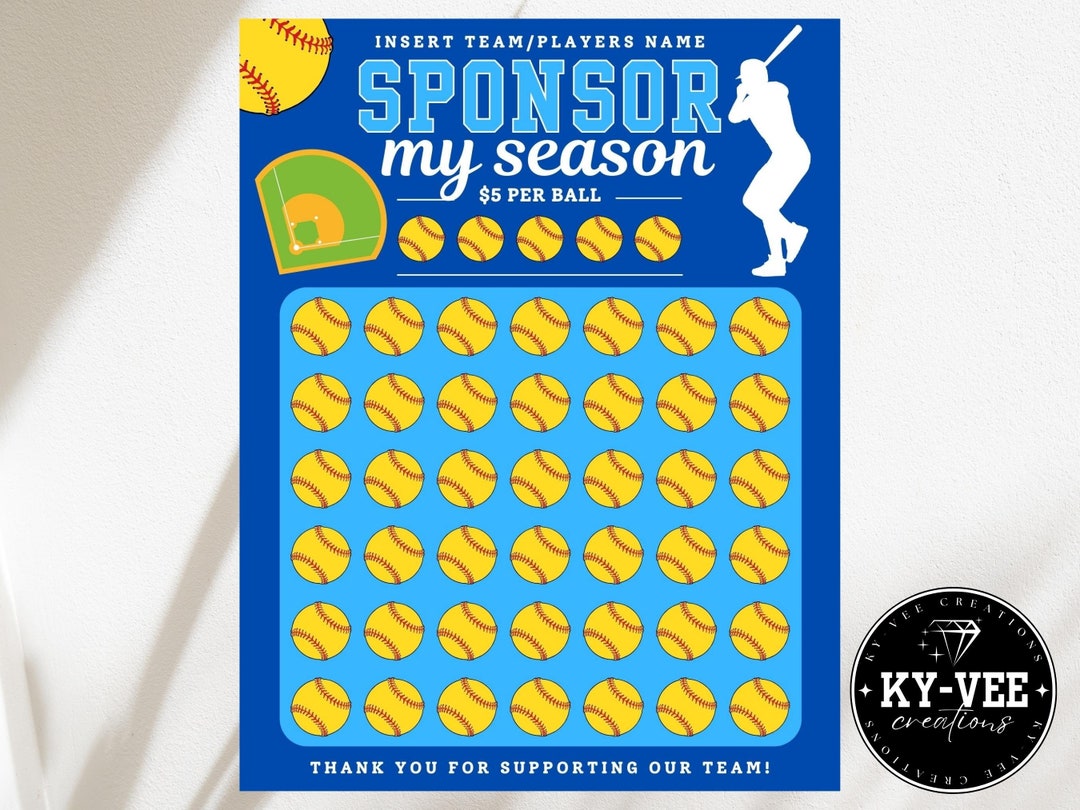 Black Out My Board Softball Fundraiser Template, Clear the Board for ...