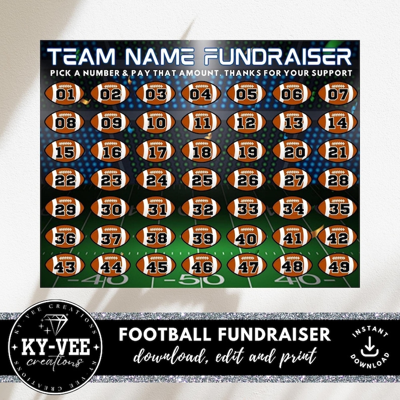 Football Fundraiser Template, Fundraising for Donations, Pick a Day to ...