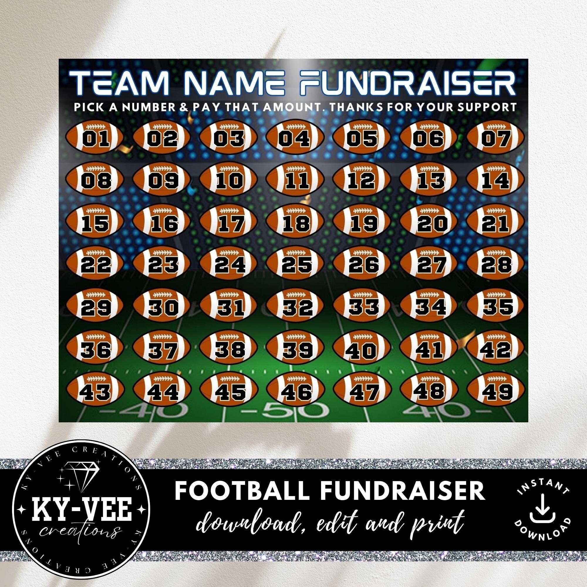 Football Fundraiser Template, Fundraising for Donations, Pick a Day to ...