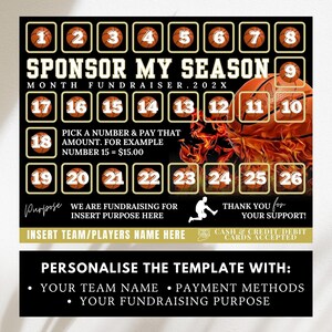 Basketball Fundraiser Template With Payment Tracker, Pay the Day ...