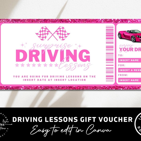 Driving lesson gift - Etsy Nederland