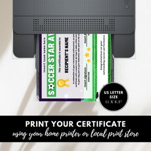 Soccer Candy Bar Sports Award, Printable Certificate, INSTANT DOWNLOAD ...
