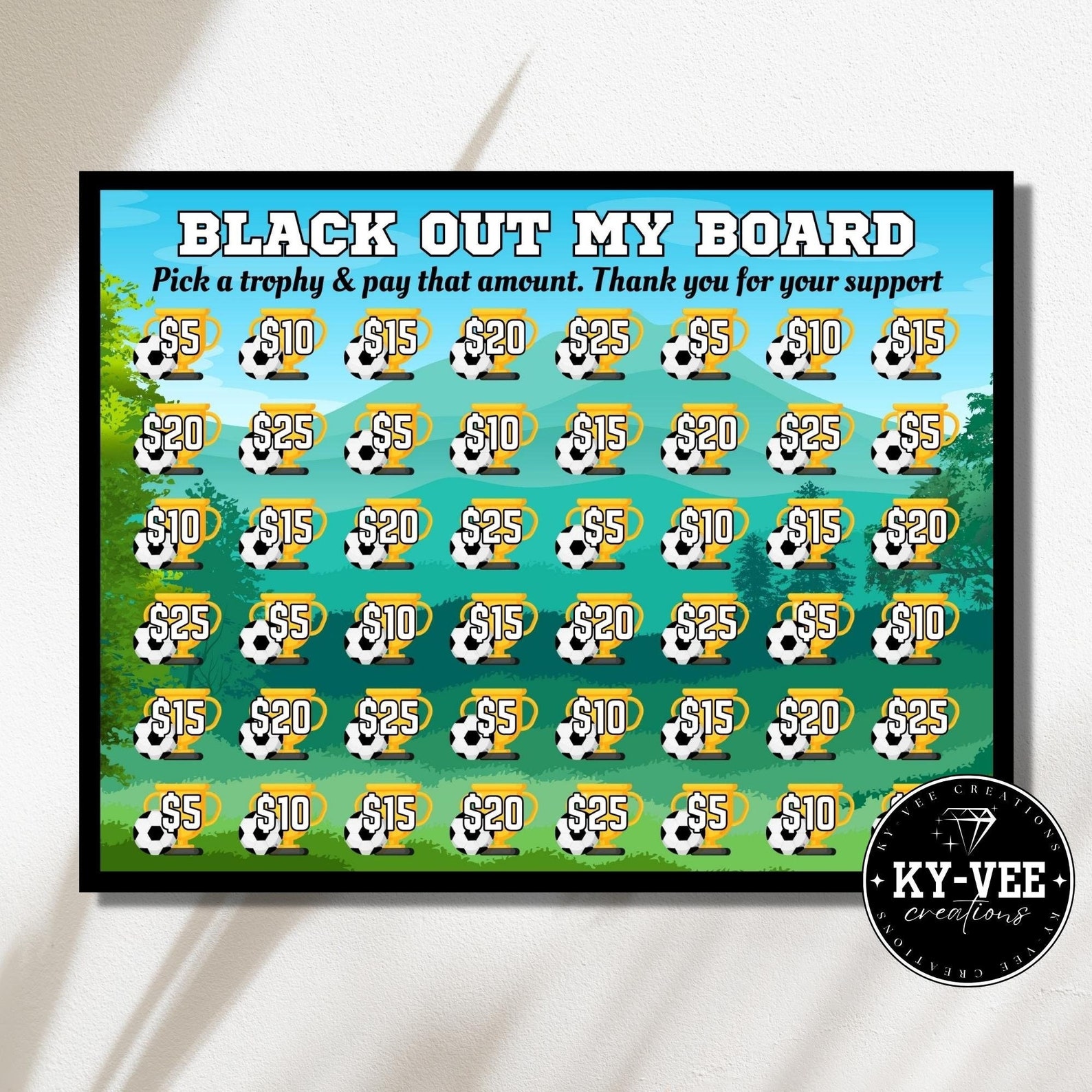 Black Out My Board for Soccer Club, Clear the Board, Pick a Ball to ...