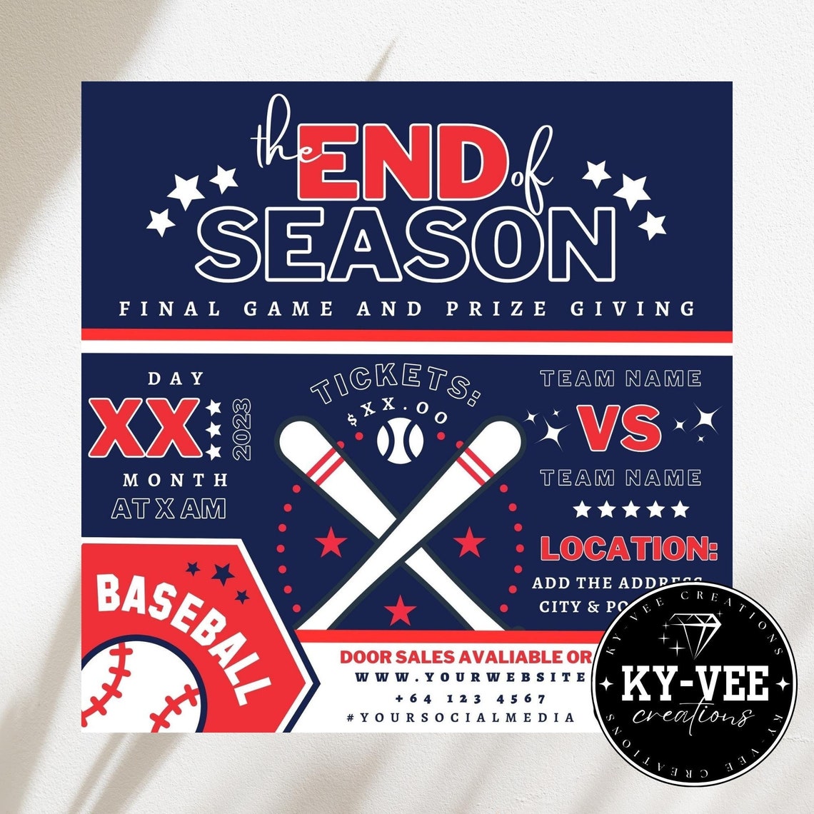Editable Baseball Flyer Template INSTANT Downloadbaseball - Etsy