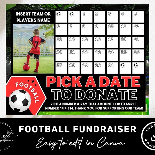 Soccer August Calendar - Etsy