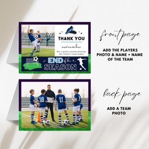 Football Card Template Canva, INSTANT DOWNLOAD, Personalized Soccer ...