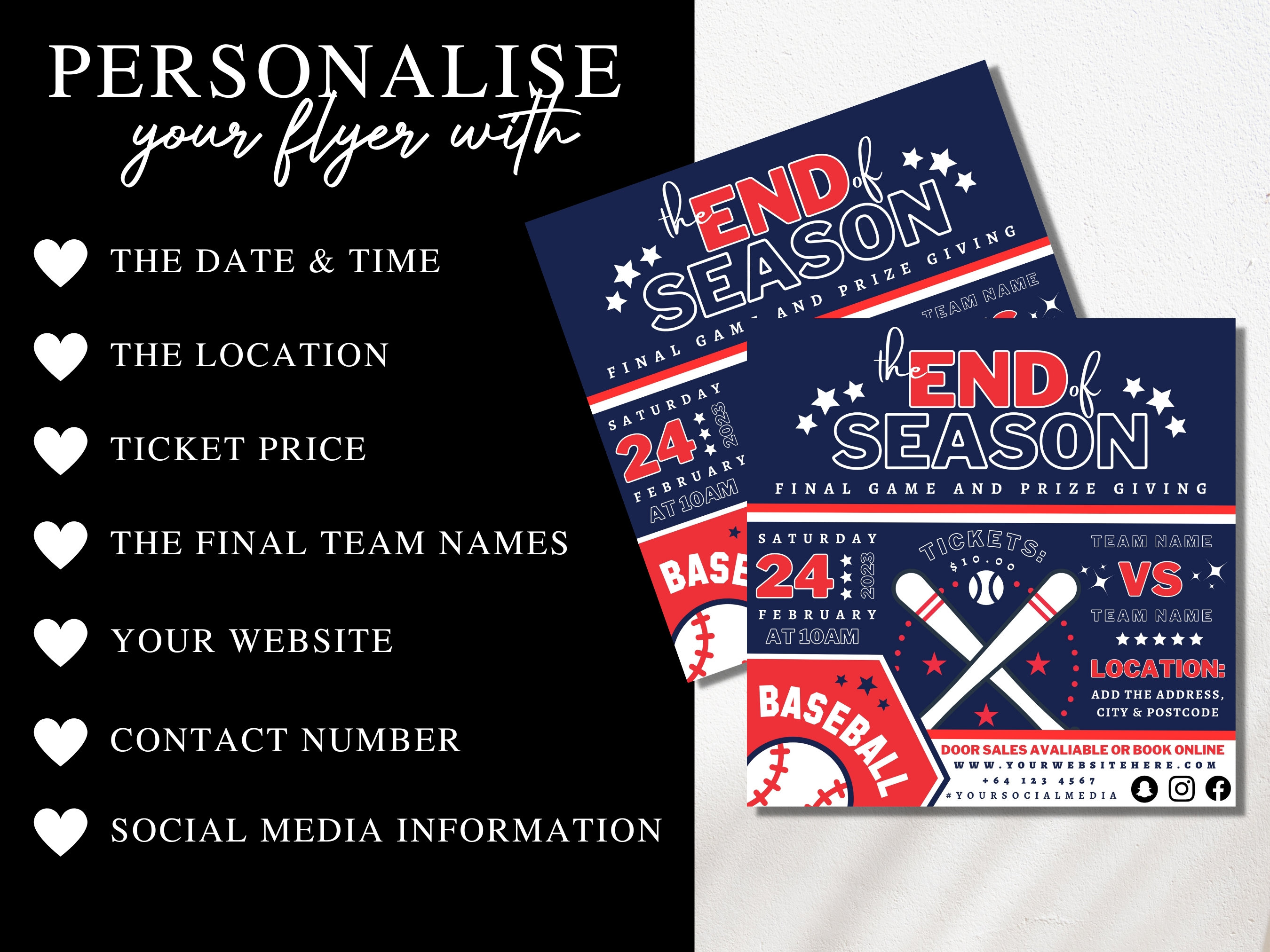 Editable Baseball Flyer Template INSTANT Downloadbaseball - Etsy