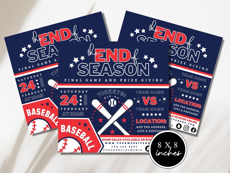 Editable Baseball Flyer Template INSTANT Downloadbaseball - Etsy