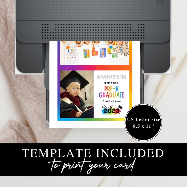 Pre-k Graduation Card INSTANT DOWNLOAD Certificate of - Etsy