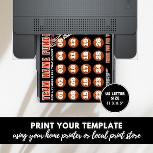 Basketball Fundraiser, Pick a Date to Donate Edit, Printable Clear the ...