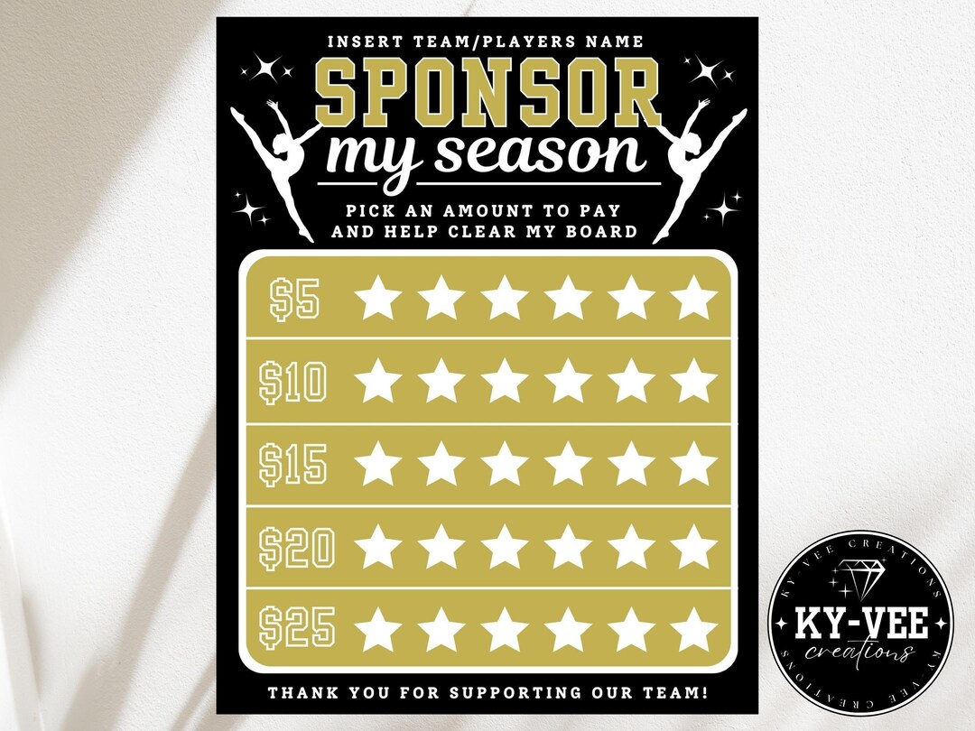 Clear the Board Fundraiser for Gymnastics Team, Sponsor My Season ...