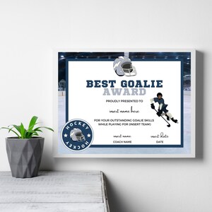 15 Hockey Certificate Templates, INSTANT DOWNLOAD, Editable Awards ...