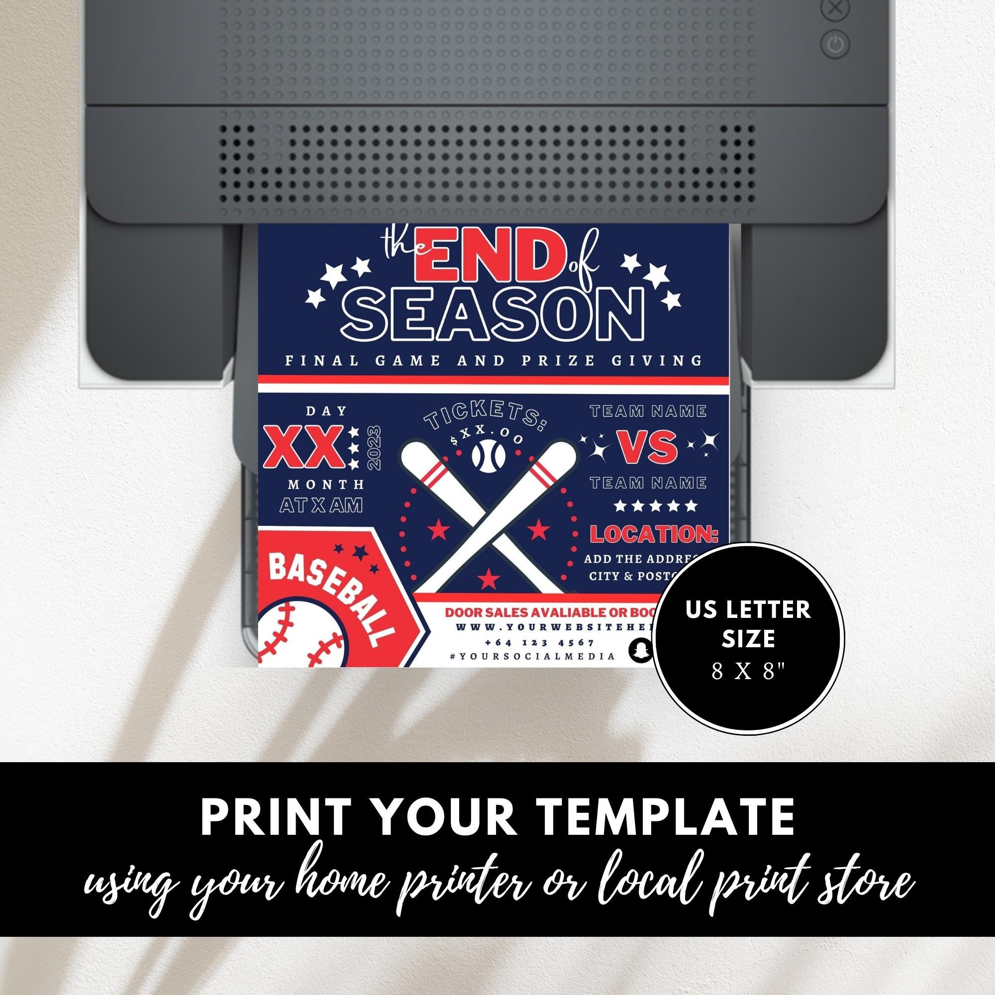 Editable Baseball Flyer Template INSTANT Downloadbaseball - Etsy